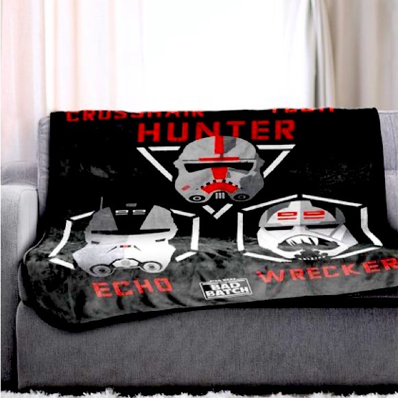 Disney | Bedding | Star Wars Black Red The Bad Batch Hunter Throw ...